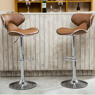 Francesca Cream Faux Leather Adjustable Swivel Bar Stool 2024 www.alhudapk